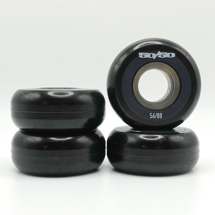 50/50 wheels - 56mm 88a- black – Rampant skate shop